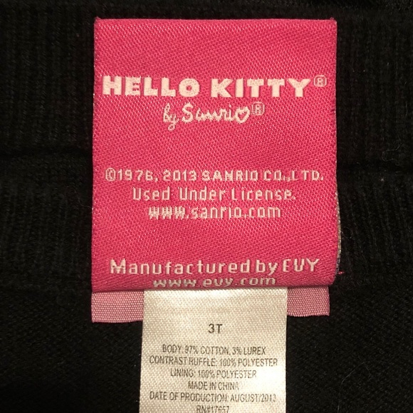 Hello Kitty | Dresses | Hello Kitty Little Girls Ruffled Sweater Dress ...